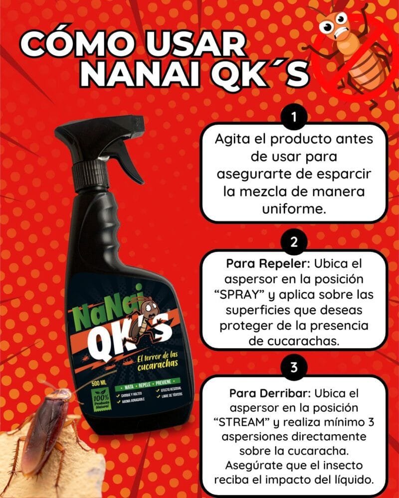 NaNai QK´s: Insecticida Natural para Cucarachas